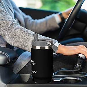 Jesus The Way The Truth The Life Cross 1 30 OZ Insulated Tumblers with Handle And Straw Leakproof Vacuum Insulated Stainless Steel Water Bottle for Car Fishing Travel