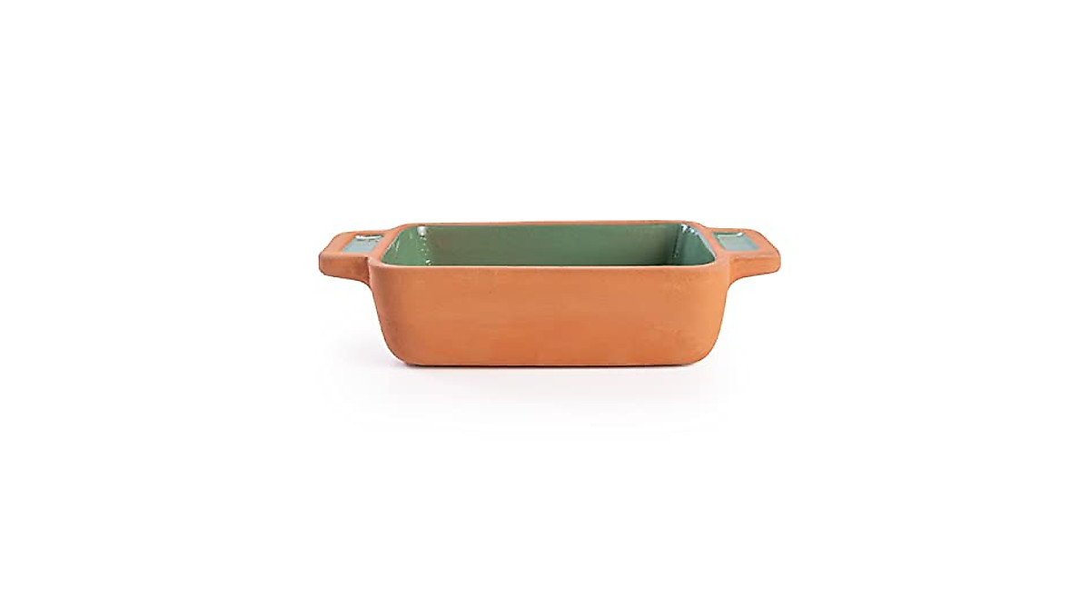 LUKSYOL Handmade Terracotta Oven Tray - Authentic Mexican Clay Cookware