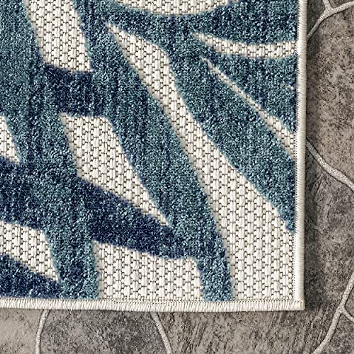 nuLOOM Flor Multi Tropical Leaves Indoor/Outdoor Area Rug, 5' x 8', Multi