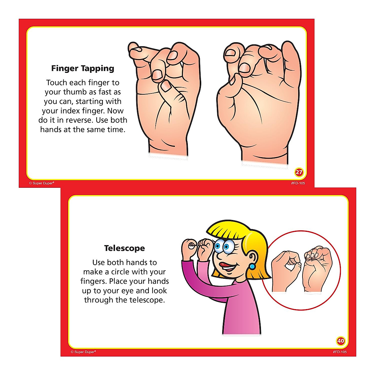 Super Duper Publications | Fine Motor Fun Deck | Hand Exercises and Prewriting Skills Flash Cards | Educational Learning Materials for Children