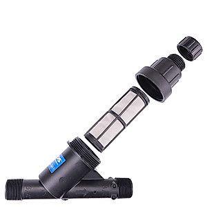 NDS PRYF 30 Pressure-regulating Y Filter, 3/4 in. MPT X 3/4 in. MPT, 0.2-5 GPM Flow Range, 30 PSI, 200 Mesh, Black