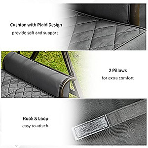 Outsunny 3-Seat Patio Swing Chair, Converting Flatbed, Outdoor Porch Swing Glider with Adjustable Canopy, Removable Cushions, Pillows for Garden, Poolside, Backyard, Gray