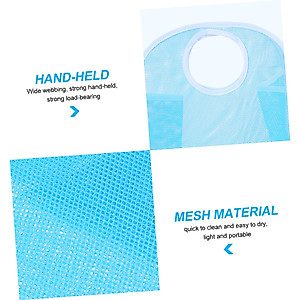 Totority 2pcs Toy Storage Basket Toy Collector Storage Organizer Pool Toy Bag Kid Toy Bag Beach Mesh Bags Beach Toy Holder Mesh Toy Bags Sand Pool Storage Bag Toys for Blue Nylon