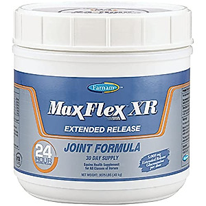Farnam MaxFlex XR Extended Release Joint Supplement for Horses, Provides a continuous supply of joint health ingredients for 24 hours, 0.9375 pound, 30 Day Supply