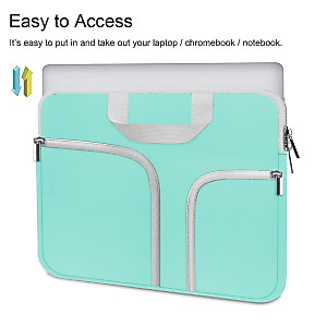 HESTECH 10 Inch Laptop Case with Handle,Tablet Sleeve Case Protective Cover Carrying Bag for Chromebook Duet 10.1"/11Inch IPad Air M2/9.7 10.5 11 Inch IPad Pro/Samsung Galaxy Tab 10.1 S6 Lite,Green