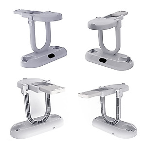 Babaliya Handle Charging Station for PS VR2, Stand Controller Charging Stand with Glasses Stand Display Lamp for PS5 VR, Handle Charging Base Seat with Stowable Glasses Bracket Game Accessories