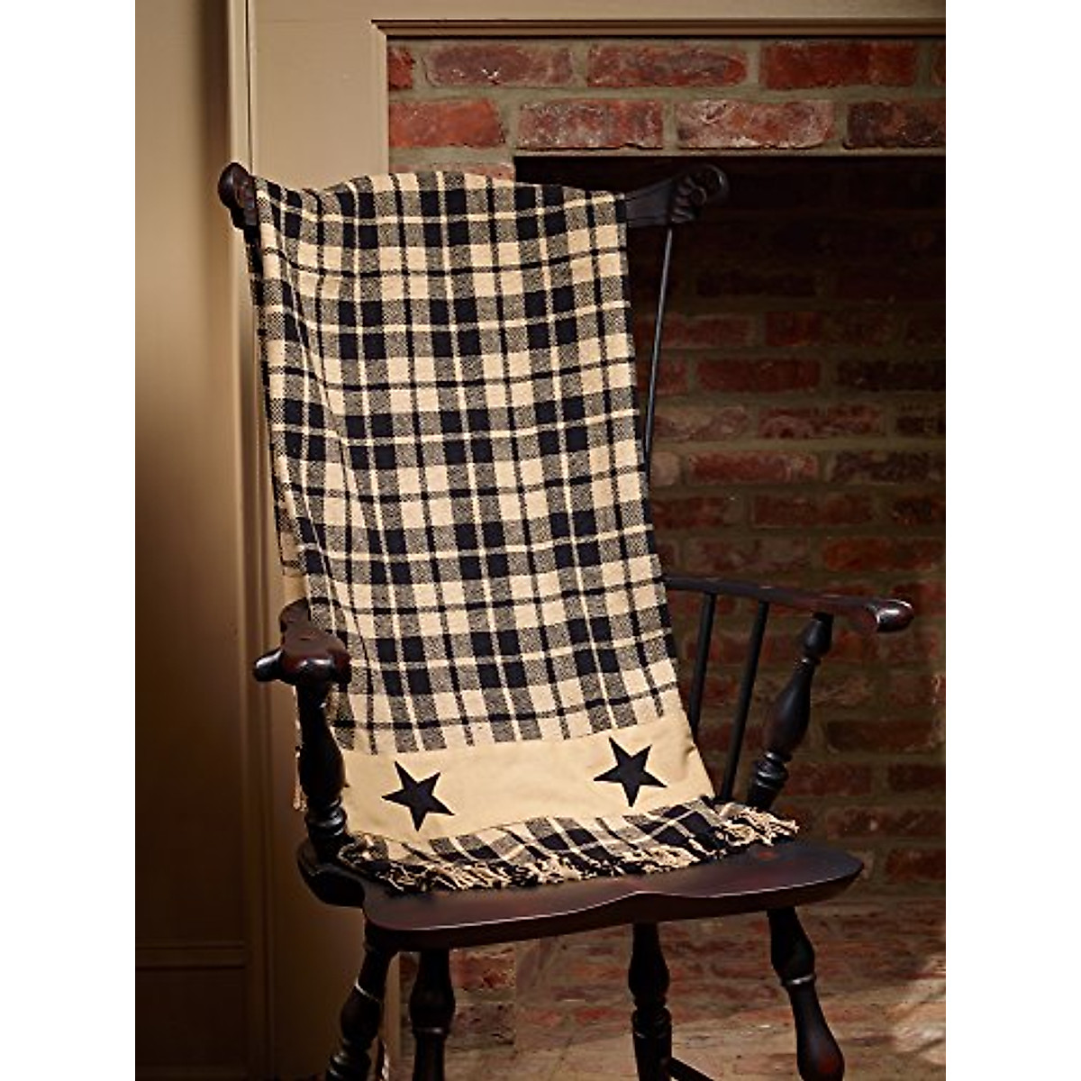 Black Farmhouse Star Throw, 50x60-Inch