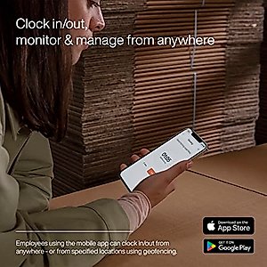 TimeMoto TM–616 Employee Time Clock With RFID and PIN Punching, Office Time Card Machine For Up to 200 Users, Clocking, Scheduling, Timesheets, Reports, Wi-Fi, App for iOS/Android, 3-Year Warranty
