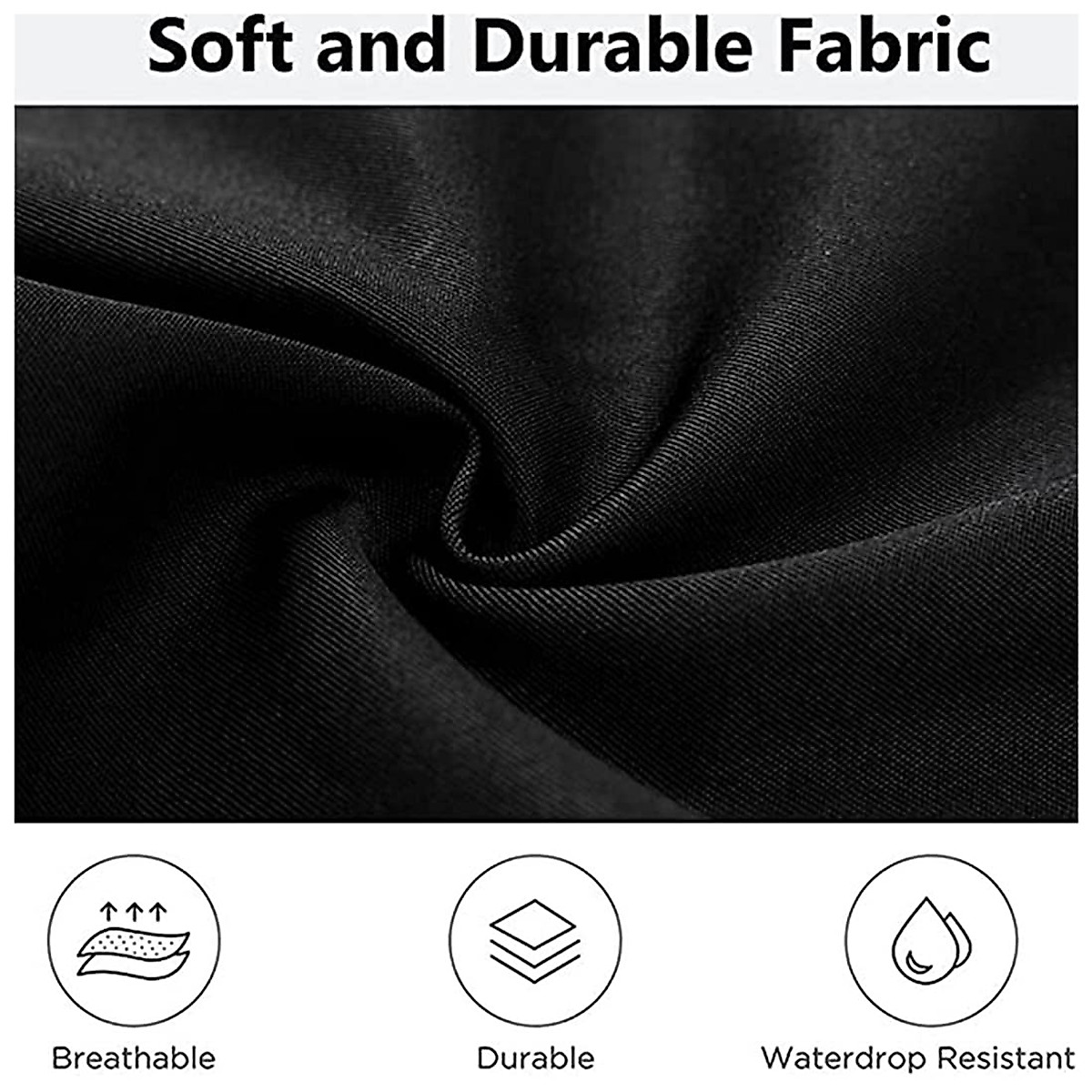 Lchkrep Waist Apron with 3 Pockets - Black Waitress Waiter Short Aprons, Water Resistant Added Long Waist Strap Reinforced Seams Half Apron for Women Men (1 PACK)