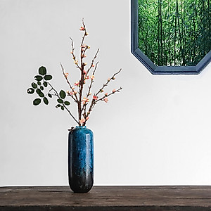 SNAIL GARDEN 2Pack Artificial Plum Blossom Flowers, Faux Long Stem Plum Blossom Bouquet with 13 Heads Full Bloom Plum & 23 Silk Flower Buds-Fake Plum Branches for Home Table Decoration (33.5", 21.2")