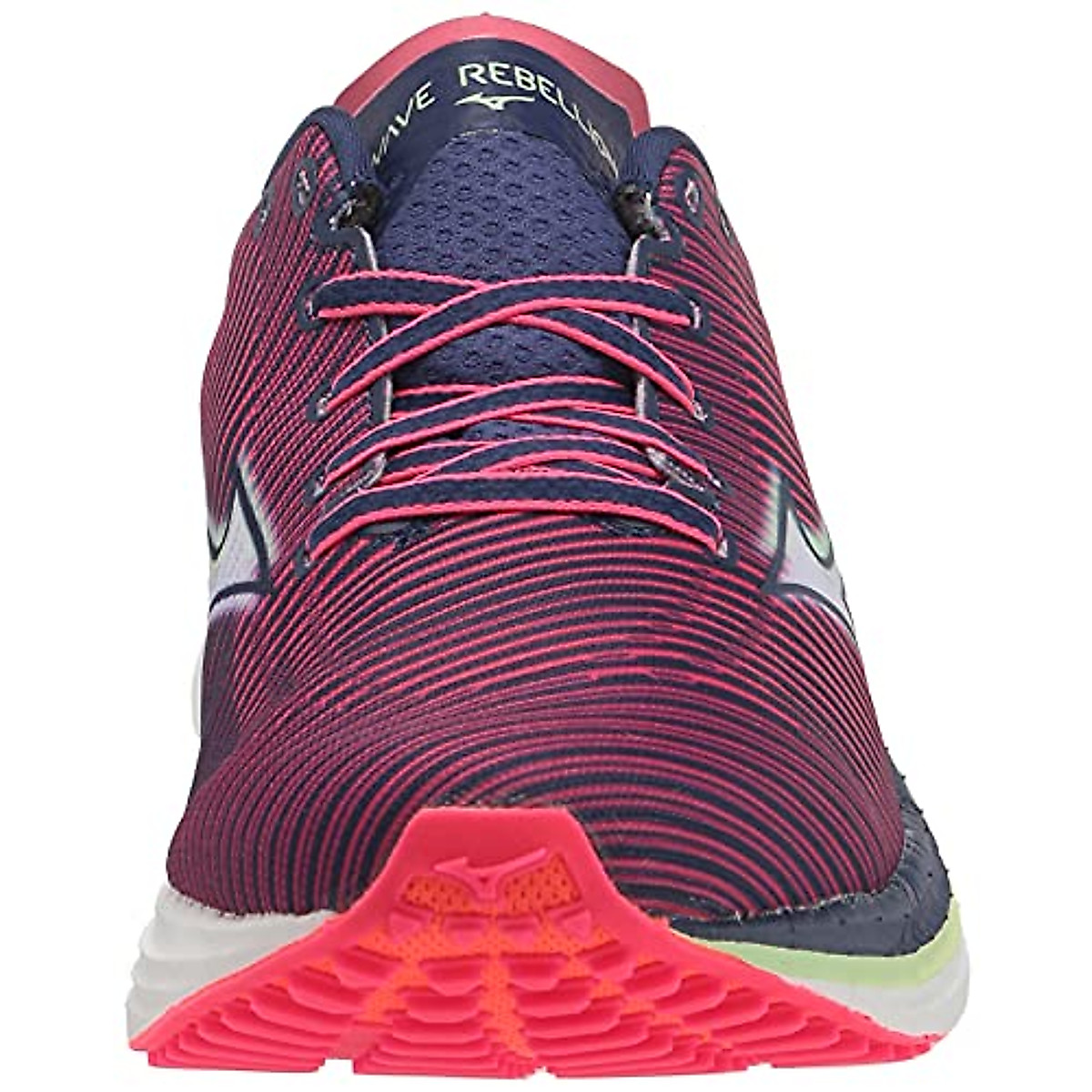 Mizuno Women's Wave Rebellion Running Shoe, Diva Pink-Indigo White, 8