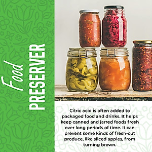 Citric Acid Powder, 2 lb. Citric Acid for Bath Bombs, Citric Acid Food Grade, Non GMO Citric Acid Bulk, Food Grade Citric Acid Powder Cleaning, Citric Acid for Cheese Making and Canning. 2 Pounds.