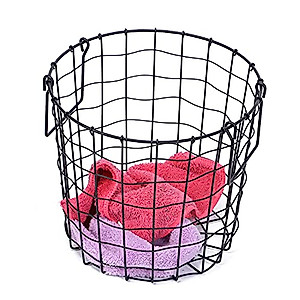 Large Laundry Basket, Wire Baskets with Handles Easy Carry Bags Storage Organizer Baskets
