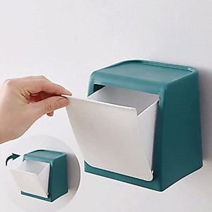 UXZDX Wall Mounted Garbage Cans of Bathroom Glass Door Mounted on The Garbage Stickers ( Color : Gray , Size : 14.5*14.9cm )