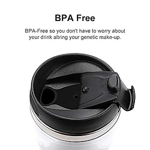KS-QON BENG Colour Alphabet Travel Mug 12 Oz Travel Coffee Cup Stainless Steel Insulated Tumbler with Flip Lid Double Wall Keep Cool/Warm Water Cup for Women Men