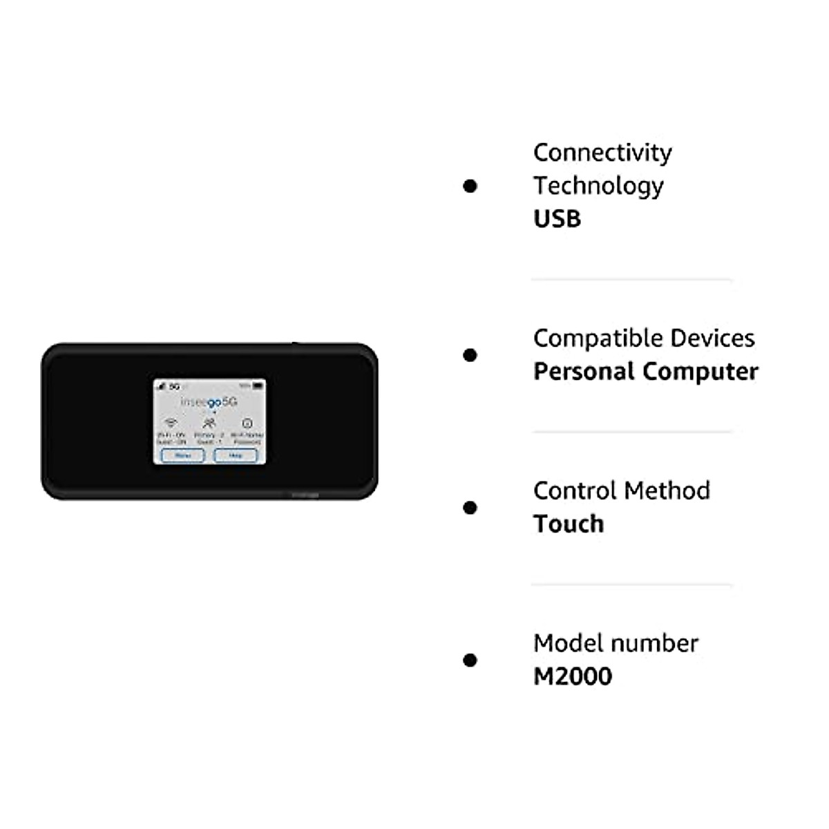Inseego USB MiFi M2000 5G and 4G LTE Hotspot T-Mobile | All Day Battery Life | WiFi 6 Technology (Renewed)