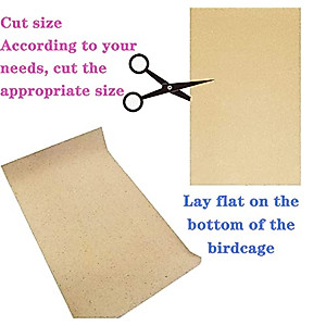 20 PCS Gravel Paper for Bird cage,10 x16 Inch Bird cage Liner Paper-Gravel Paper Special for Bird Cage in sea Sand,Parrot Cage Sandpapers Cushion Pad Pet Animal Bedding Accessories(20PCS 10 x16 Inch)