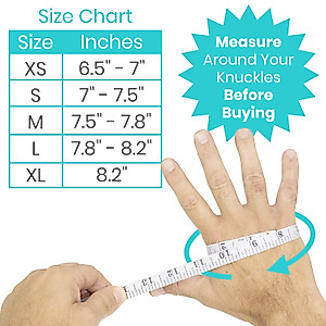 Vive Compression Arthritis Gloves - Comfortable Fit for Men and Women - Full Finger for Rheumatoid, Osteoarthritis