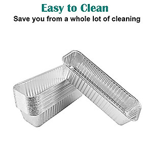 EasiBBQ Aluminum Foil Grill Drip Pans for Camp Chef Portable Grill, Disposable Aluminum Grease Pan Liners, 20 Pack