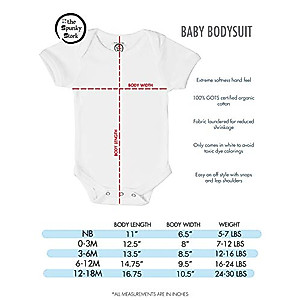 The Spunky Stork Baby Girls Oh My Darlin' Clementine Organic Newborn Bodysuit (3-6M) White