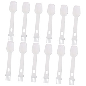 KICHOUSE 12pcs Grinder Cleaning Brush Tea Measuring Spoon Coffee Bean Grinder Coffee Machine Cleaning Brush Espresso Coffee Grinder Brush Coffee Beans Grinder Multi-purpose Scoop White Pp