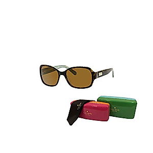 Kate Spade New York Akira/P/S OTJA/VW 54M Tortoise Mint/Brown Polarized Square Sunglasses for Women + BUNDLE with Designer iWear Eyewear Kit