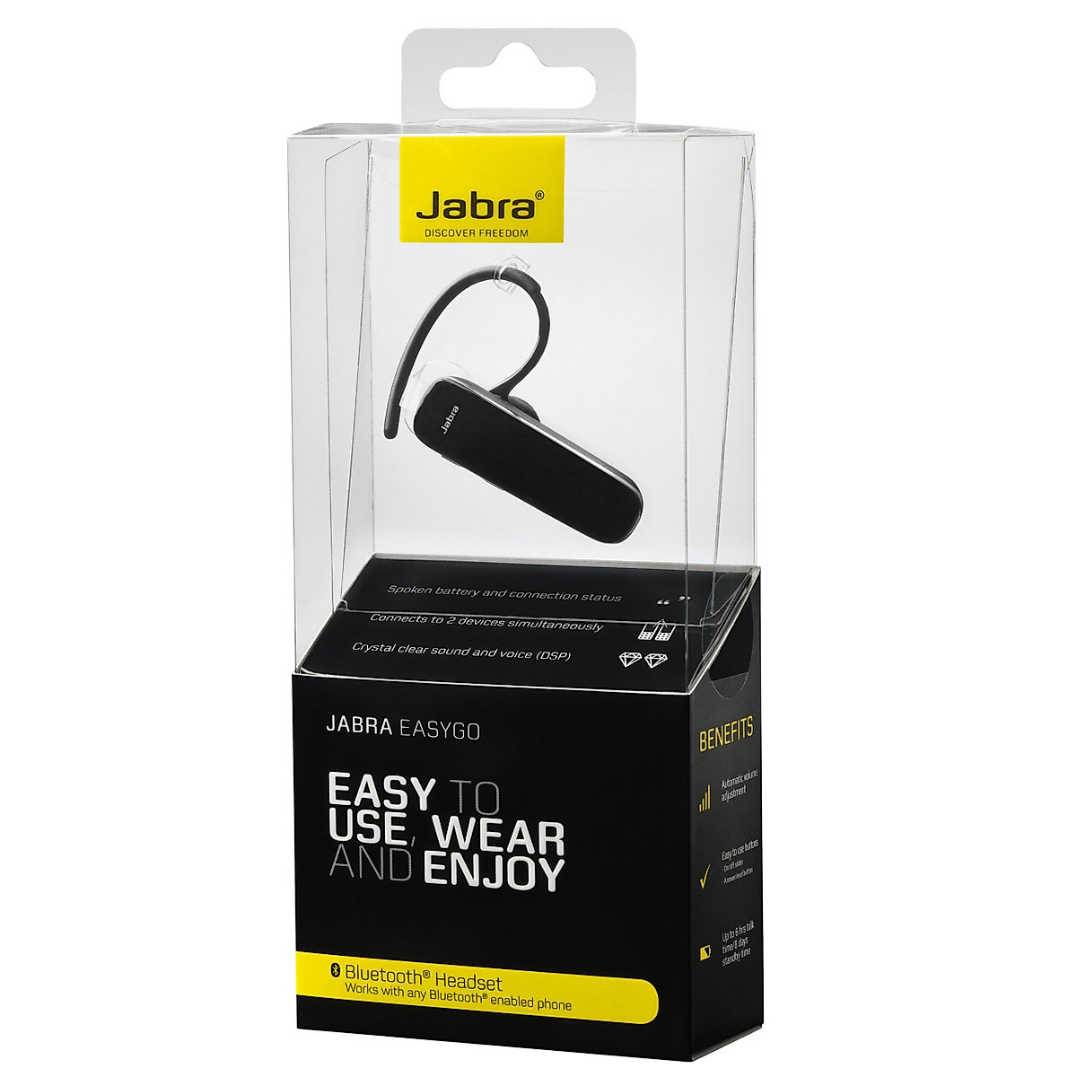 Jabra EASYGO Bluetooth Headset [Retail Packaging]