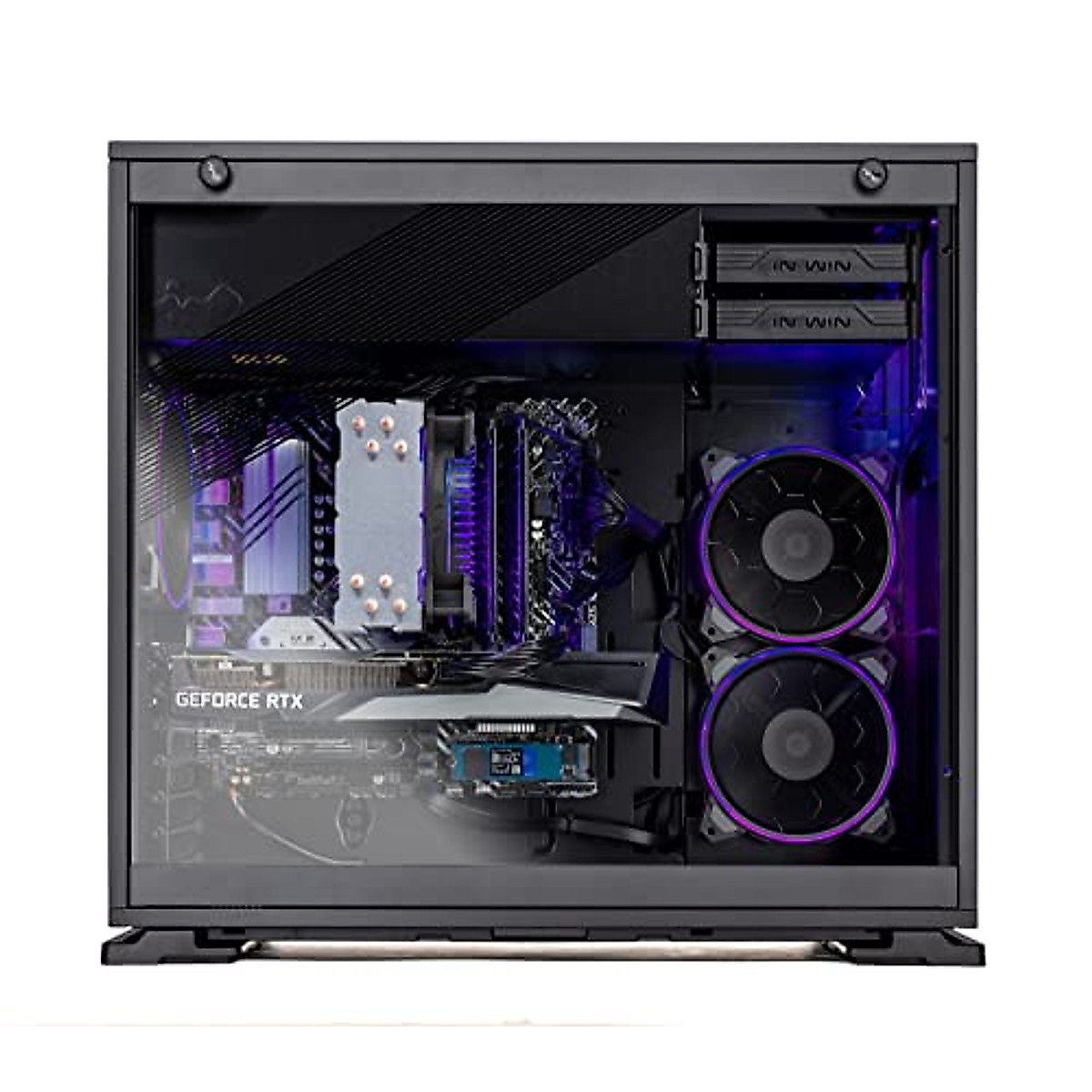 Skytech Gaming Azure Gaming PC Desktop – AMD Ryzen 5 5600X 3.7 GHz, RTX 3060 Ti, 1TB NVME SSD, 16G DDR4 3200, 650W Gold PSU, AC Wi-Fi, Windows 10 Home 64-bit