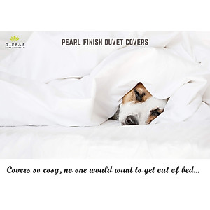 Organic Cotton Duvet Cover Queen/Full – Natural – GOTS Certified – Soft & Smooth Sateen Weave – Secure Fit with Corner Ties & Envelope Closure – Premium Bedding – Machine Washable – Tissaj