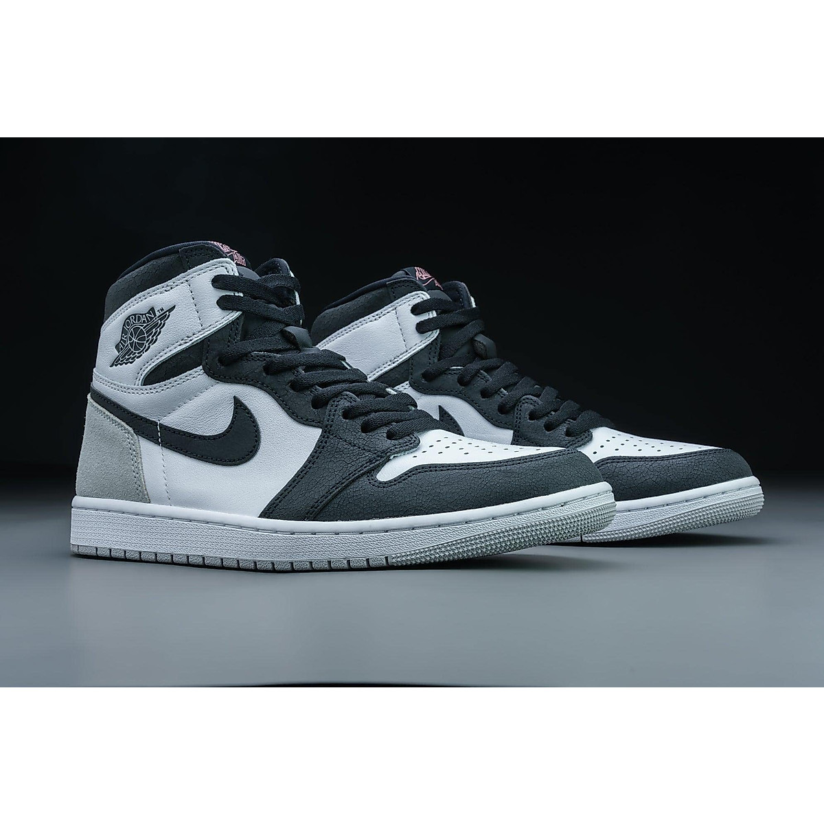 Nike Men's Air Jordan 1 Retro High OG Shoes, White/Black-grey Fog-bleached, 9