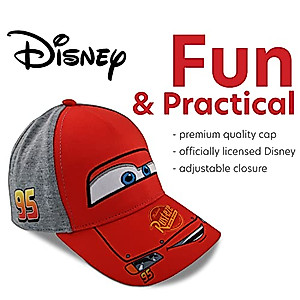 Disney Boys' Baseball, Cars Red W/Grey