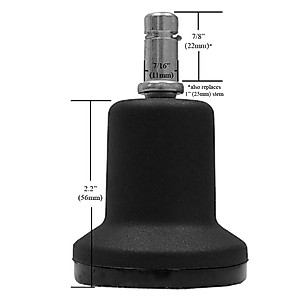 Replacement Office Chair or Stool Bell Glides - High Profile (5 Pack) - S0007