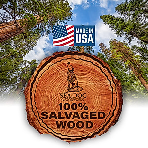 Tap Handle Holder Display Floating Shelf | Wall-Mounted Tap Handle Display Shelf Constructed from Reclaimed Redwood | Beer Tap Holder for 10 Tap Faucet Handles | Made in USA (10 Tap Handles)