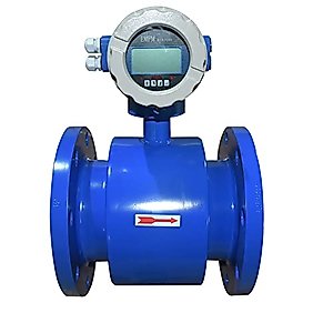 CIXIFM DN200 8 Inch Inline Water Flow Meter 24V Magnetic Flow Meter 8 in for Pool Electromagnetic Flow Sensor PTFE Wastewater Flow Transmitter Liquid Tap Water Flow Measurement (DN200 60～1000m3/h)
