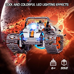 28°C 5-in-1 STEM Building Set Toys for Kids Remote & App Controlled Construction Robot/Car/Tank/Bulldozer/Tracked Racer Coding Kit for Boys Girls Age 6 7 8-12+ Year Old (552 Pcs)