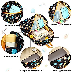 CAMTOP Kids Backpack Preschool Kindergarten Bookbag Toddler School Bag for Age 3-8 Boys and Girls(Rocket Planet)