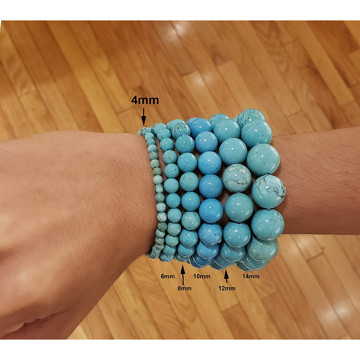 LTC Designs 4 mm Smooth Round Smoky Quartz Stretch Bracelet, 7" for Men, Women,and Teen.s Considered a Powerful Protective Stone