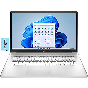 HP 17-cp0700dx Home & Business Laptop (AMD Ryzen 5 5500U 6-Core, 32GB RAM, 1TB PCIe SSD, AMD Radeon, 17.3" 60Hz Full HD (1920x1080), WiFi, Bluetooth, Webcam, HDMI, USB 3.1, Win 11 Pro) with Hub