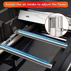 Coisien 18" Burner Tube Pipe and 15.3" Flavorizer bar for Weber Spirit 200 with Front Control, Spirit E-210, E-220, Spirit S-210, S-220 Gas Grill, Grill Replacement Parts Kit for Weber 7635 69785