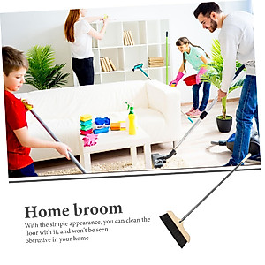 SOESFOUFU Long Handle Broom Housekeeping Broom Push Broom Brush Heavy Duty Broom Floor Sweeper Office Garbage Cleaner Garbage Sweeping Tool Home Broom Sweep Floor Brush Brooms Horsetail Hair