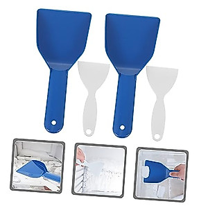 YARNOW 4pcs Flat Freezer Removal Refrigerator ice Spade ice Remover Versatile Scraper Household Frost Shovel Plastic Freezer Scraper Handheld deicing Shovel ice Scraper Accessories pp