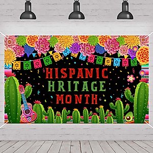 Hispanic Heritage Month Backdrop Hispanic Heritage Decorations World Flag Banner Hispanic Latino Spanish Home Office Photography Background Board Wall Hanging Sign Photo