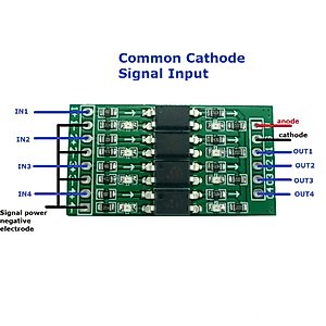 4ch in 5V Out 3.3V Digital Logic Level Conversion Module PNP/NPN to NPN Optical Isolation Board (4)