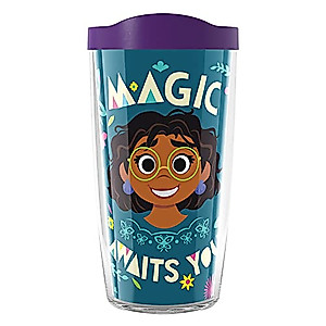 Tervis Made in USA Double Walled Disney - Encanto Insulated Plastic Tumbler Cup Keeps Drinks Cold & Hot, 16oz, Clear