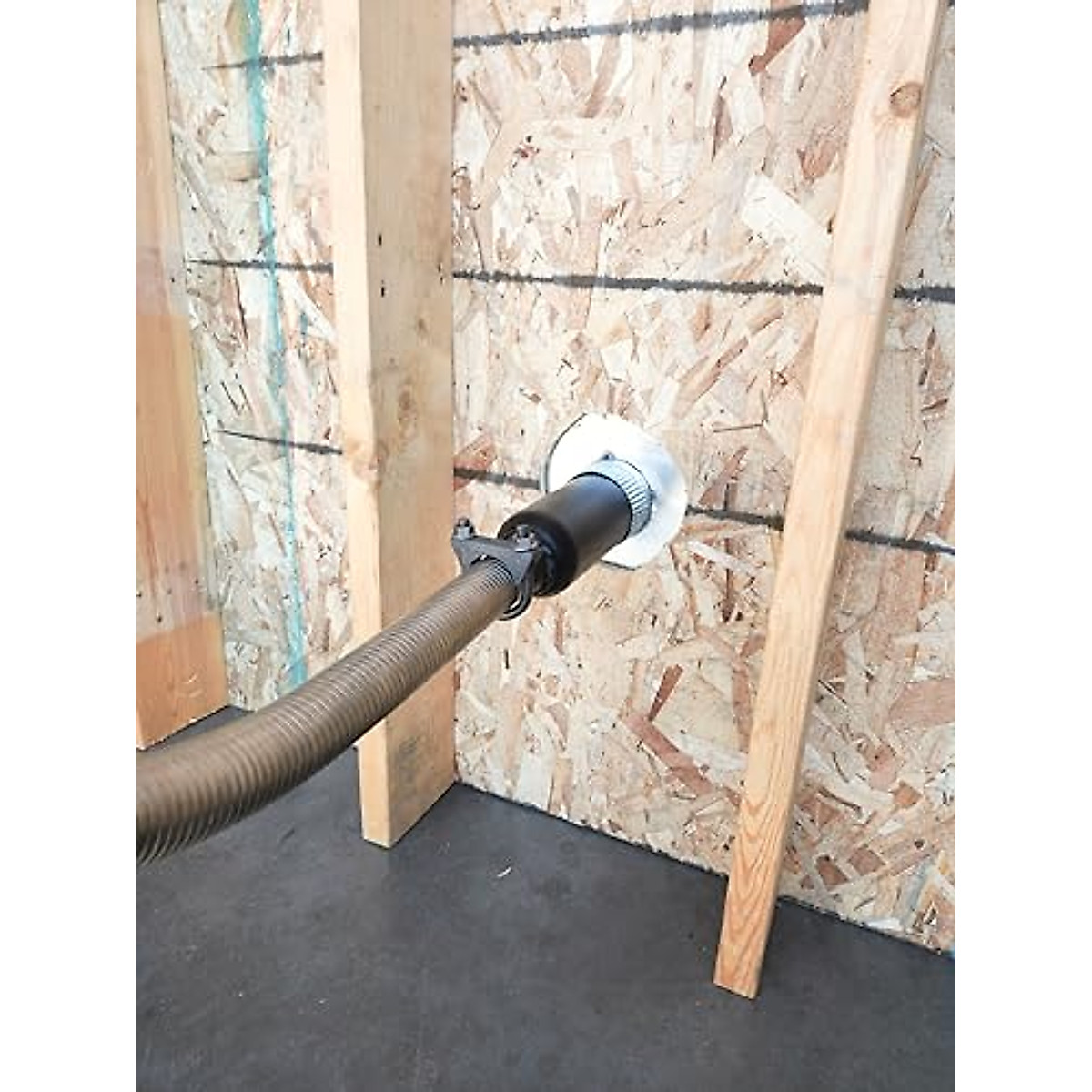 Generator Exhaust Extension Silencer Kit with Insulated Through-Wall Mounting Plate