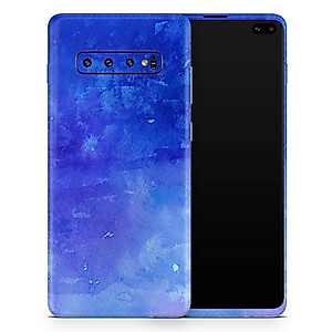 DesignSkinz Blue 275 Absorbed Watercolor Texture Protective Vinyl Decal Wrap Skin Cover Compatible with The Samsung Galaxy S20 (Screen Trim & Back Glass Skin)