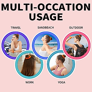 ADRIONE Velvet Hair Scrunchies - 60 Pack for Women, Girls, and Kids - Bulk Scrunchies Hair Ties No Damage Scrunchy Hair Bands Ponytail Holders for Thick, Curly, Thin, Fine Hair