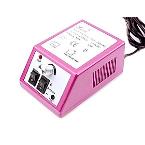 LILYS PET 20,000 RPM Light Type Professional Electric Nail Art Salon Drill Glazing Fast Machine,Electric Nail Art File Drill with 1 Pack of Sanding Bands (Pink)