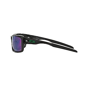 Oakley Men's OO9225 Rectangular Sunglasses, Black Ink/Jade Iridium Polarized, 60mm