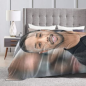 Michael B. Jordan Fleece Flannel Lightweight Air Conditioning Throw Blanket Super Soft, Fluffy, Warm, Cozy, Plush, Fuzzy, Thick, for Couch, Sofa, Living Room or Bed 50"x40"